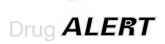 Drug Alert black and white logo